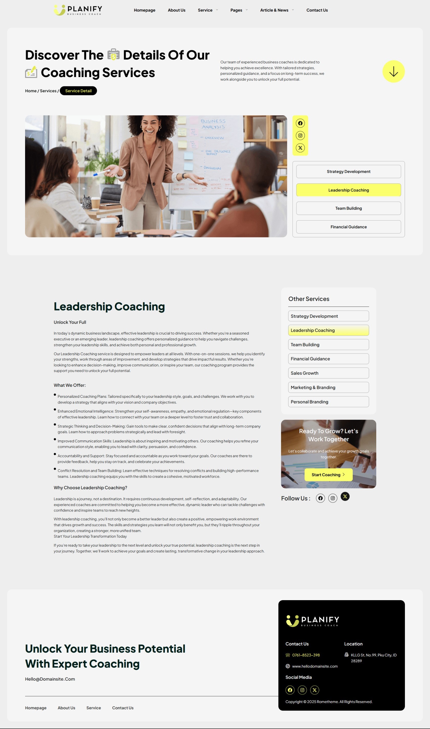 Planify - Business Coaches Elementor Template Kit by Rometheme | ThemeForest